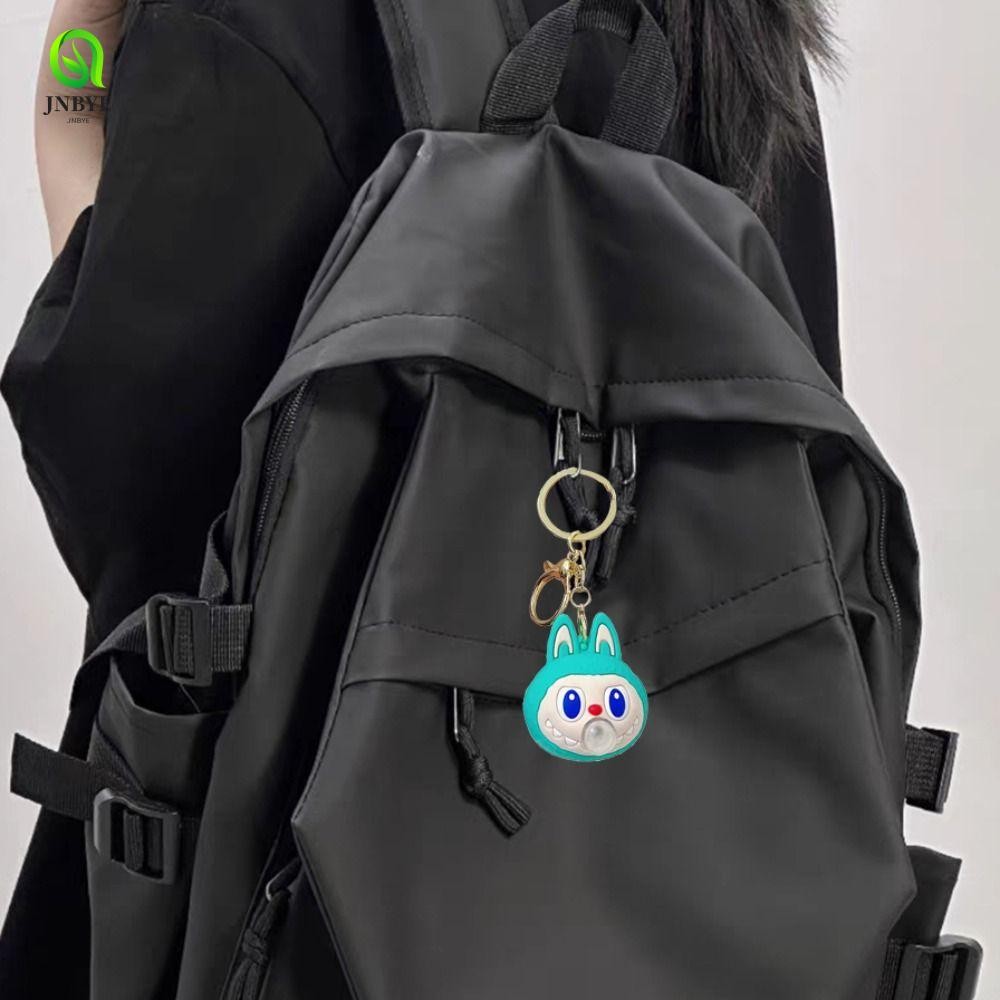 JNBYE Labubu Pinch Doll Keychain, Silicone Bag Charm Labubu Doll ...
