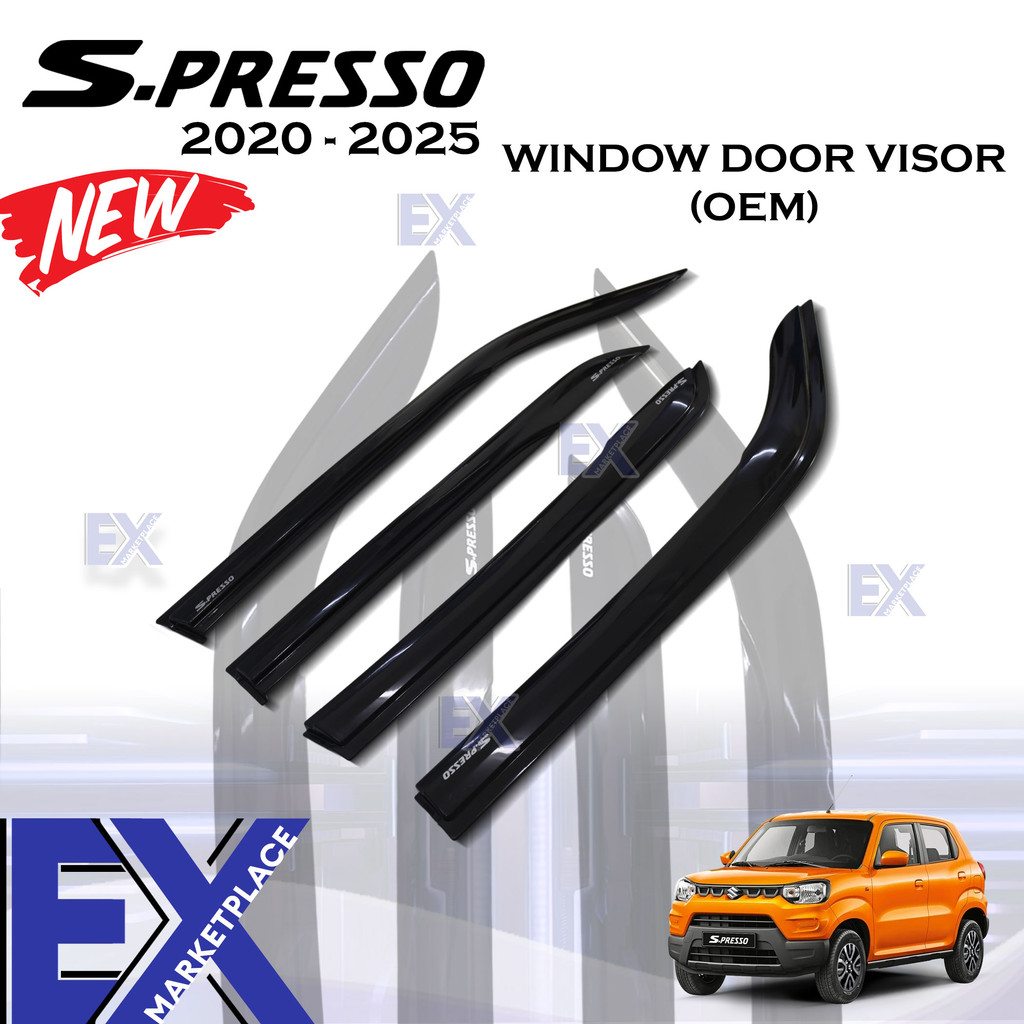 Suzuki Spresso 2020 to 2025 OEM TYPE Window Door Rain Visor Black ...