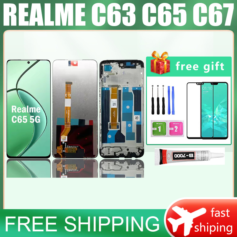 Original For Realme C63 C65 C67 LCD Display Touch Screen With Frame Replacement | Shopee Philippines