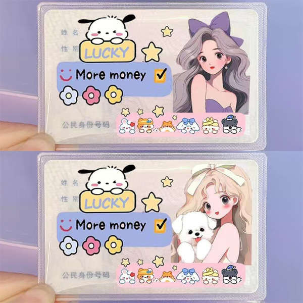 binder photocard photocard holder Creative ID Card Sleeve Cute Cartoon ...
