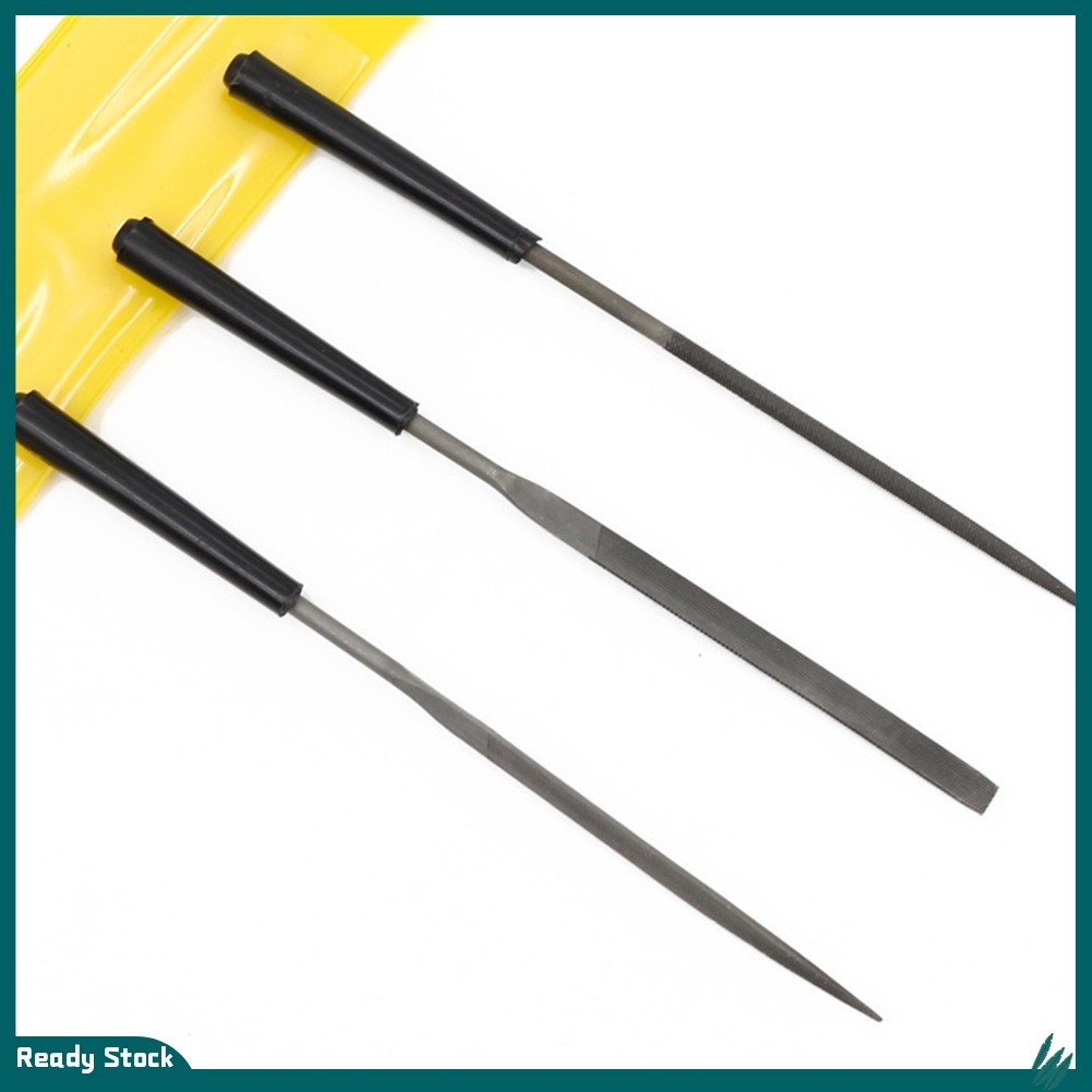 （Hot sales） 3pcs 3x140mm Flat Triangle Round File Steel Needle File Set ...