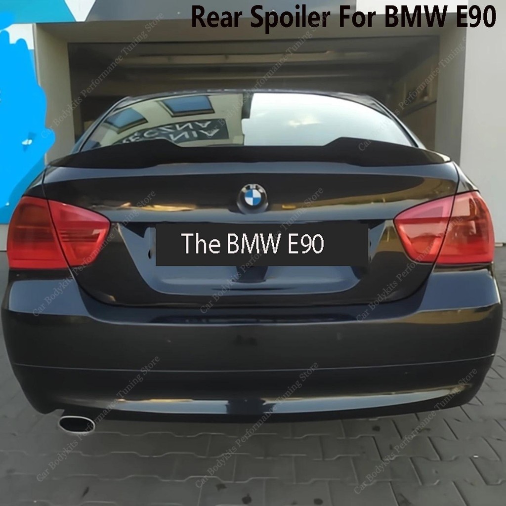Gloss Black V Style Rear Spoiler For Bmw E90 318i 320i 320d 325i 330i ...