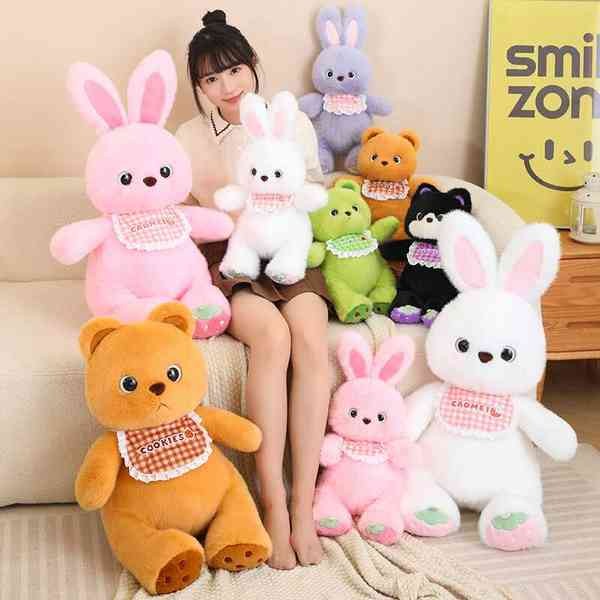 strawberry rabbit plush toy Cute transformation strawberry bunny ...