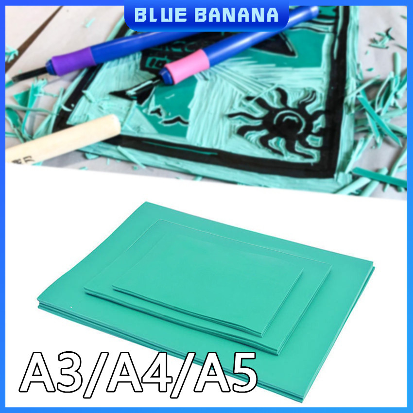 A3/A4/A5 Rubber Carving Block DIY Craft Rubber Carving Sheet 3mm Rubber ...