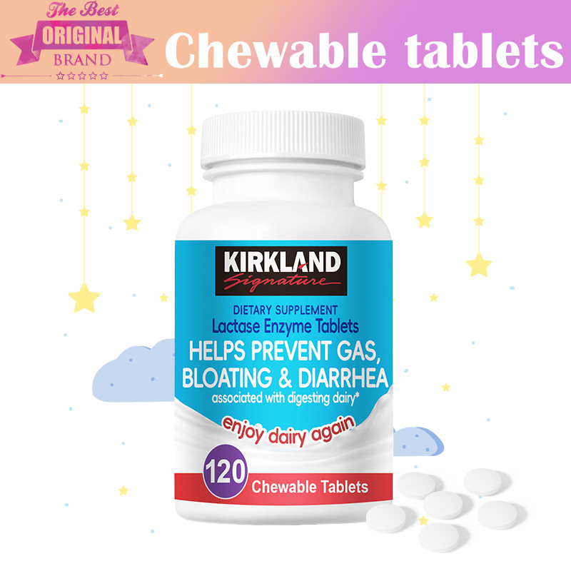 Lactase Enzyme Chewable Tablets for Prevents Gas, Diarrhea, Improves ...