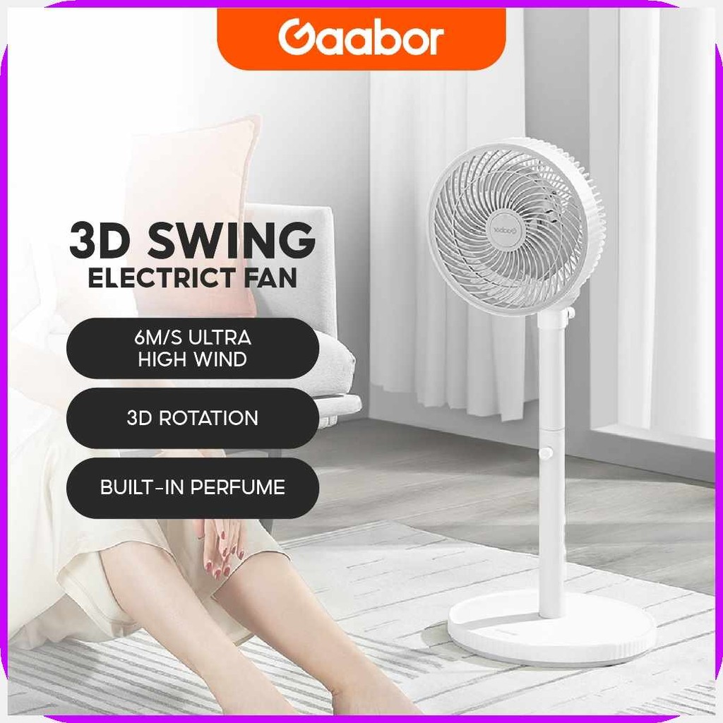 Gaabor^f]Electric(CT~Fan%l_3D;E`Swing;o`with;G`Low;C`Noise;D`Wide Angle ...