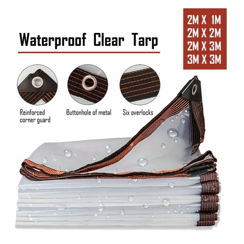 Transparent Trapal Waterproof Tarpaulin with Eyelets clear tarpaulin ...