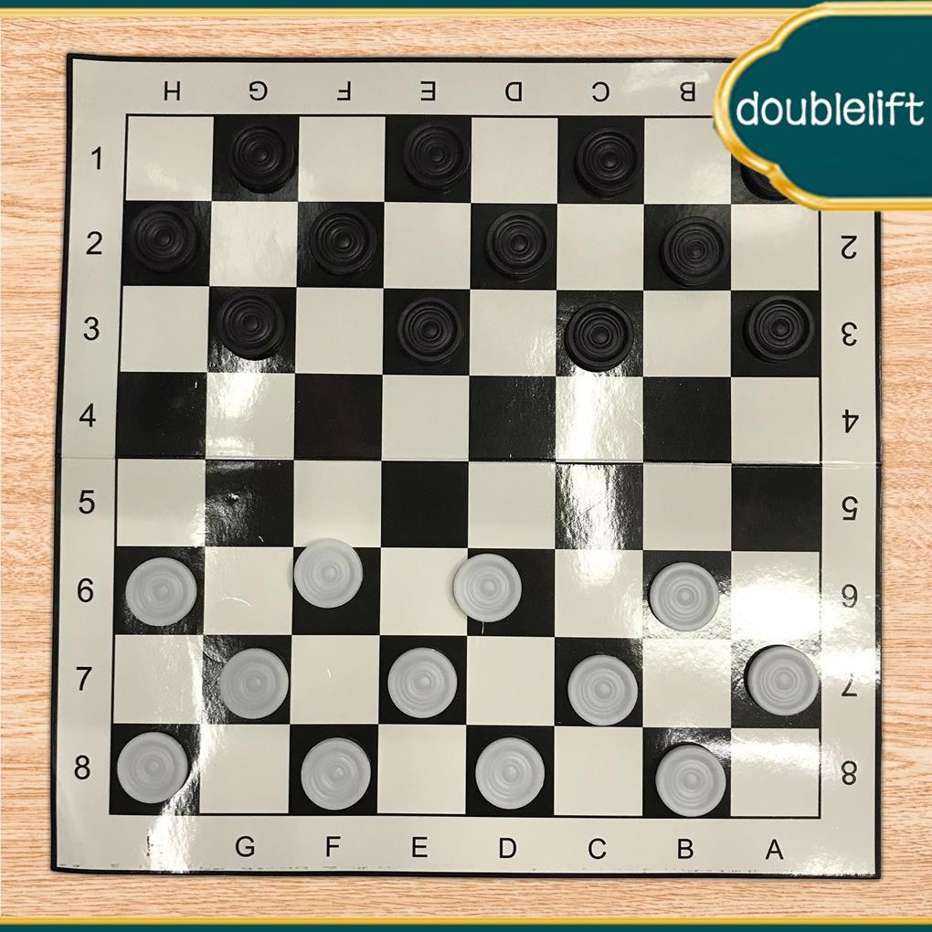 2 Sets Checkers Set Contains 48 Game Fun Checkerboard 2 Checkers ...