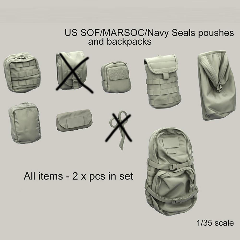 1/35 US army backpack accessories Resin Model figure soldier, Military ...
