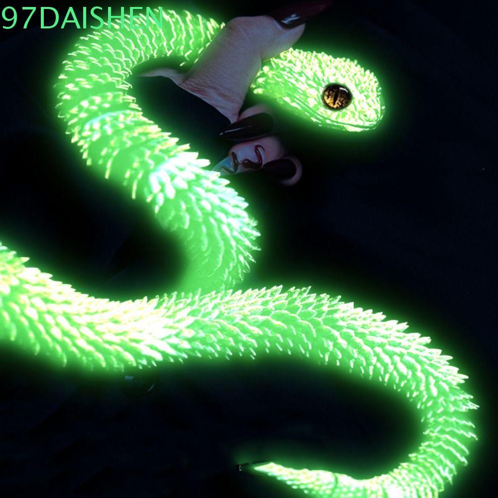 DAISHEN Luminous Snake Ornament, Creative Realistic Animal Simulation Model, Traditional ...
