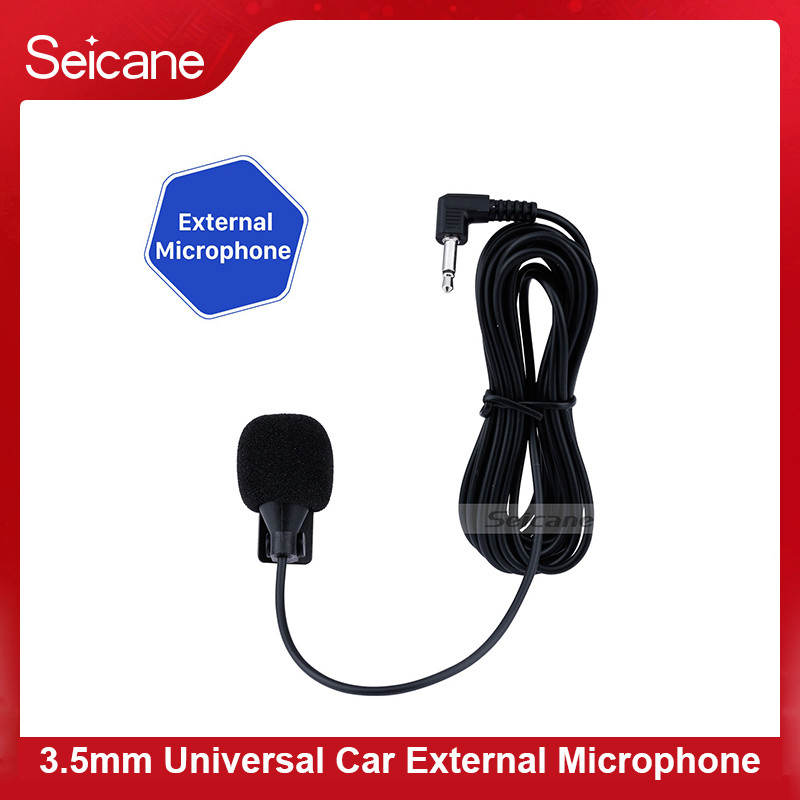 Seicane Universal Car Microphone with Noise Cancelling, 3.5mm Aux for ...