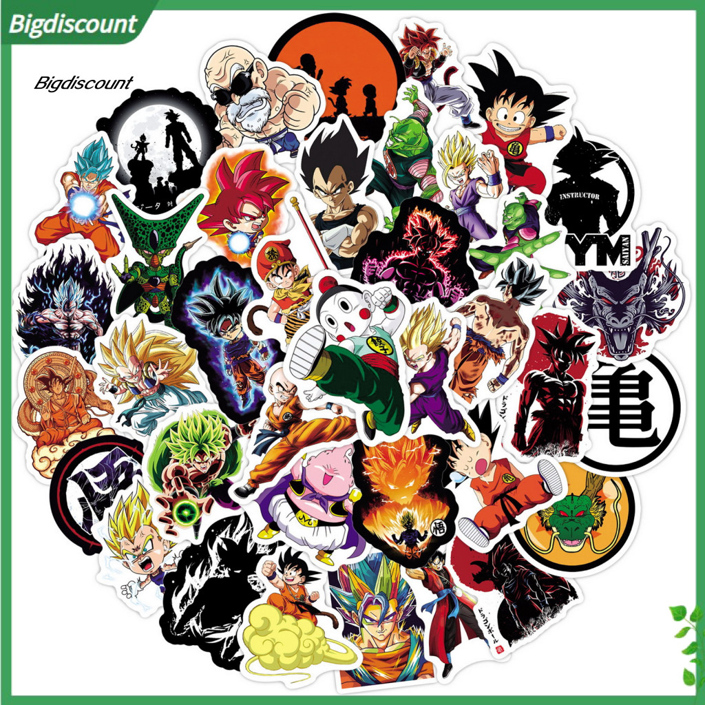 {BIG} Anime Themed Stickers Dragon Ball Stickers Set Waterproof Anime ...