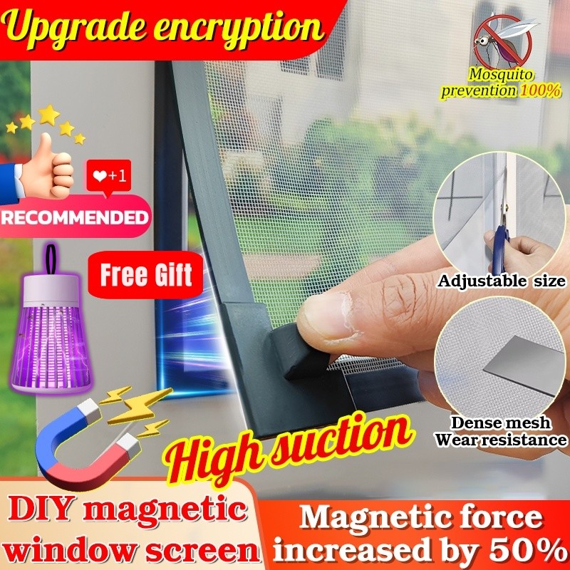 DIY Strong Magnetic Window Screen with Frame Simple High Quality Anti ...
