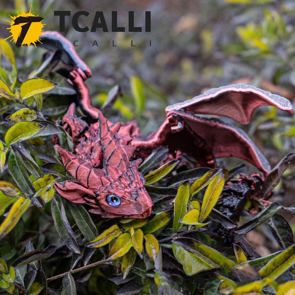 TCALLI 3D Printed Flying Dragon Toy, With Wings Joint Movable Simulated ...