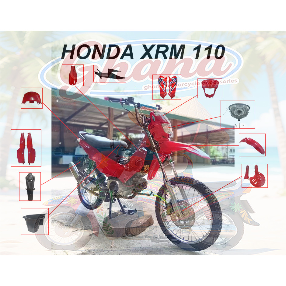 HONDA XRM 110 FAIRINGS 7IN1 8IN1 AND 11IN1 ALL COLORS COMPLETE SET ...
