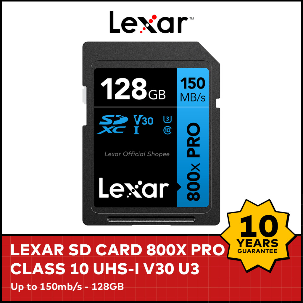 Lexar SDXC High Performance 800x PRO UHS-I U3 V30 Original - 128GB NEW ...
