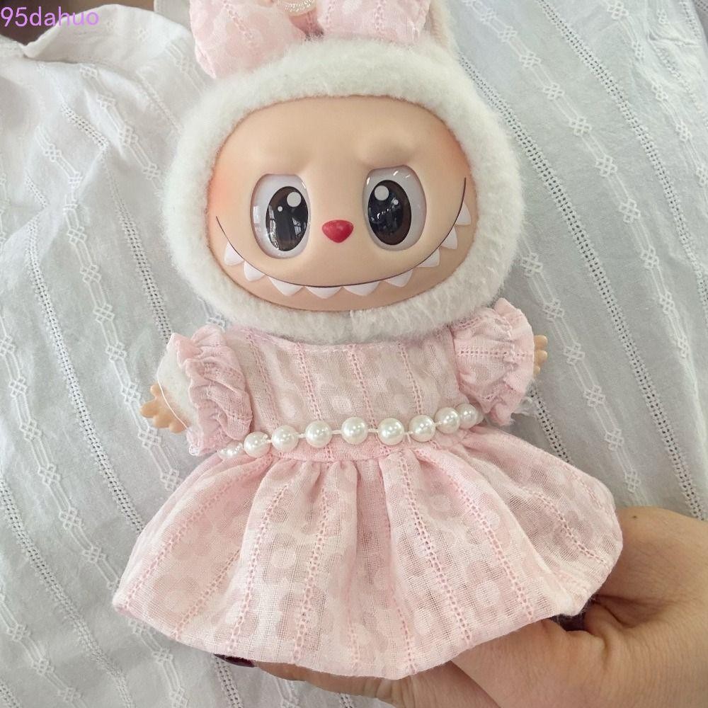 DAHUO 1 set Labubu Doll's Clothes, Pearl dress set Handmade Sitting ...