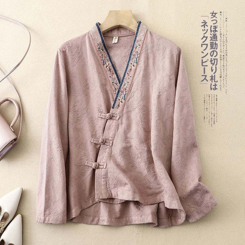 Hanfu Top Qipao top Blouse CNY Women Chinese Style Traditional Twill ...