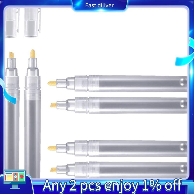 6 Empty Fillable Blank Paint Pen Markers Refillable Paint Pen Fine Tip ...
