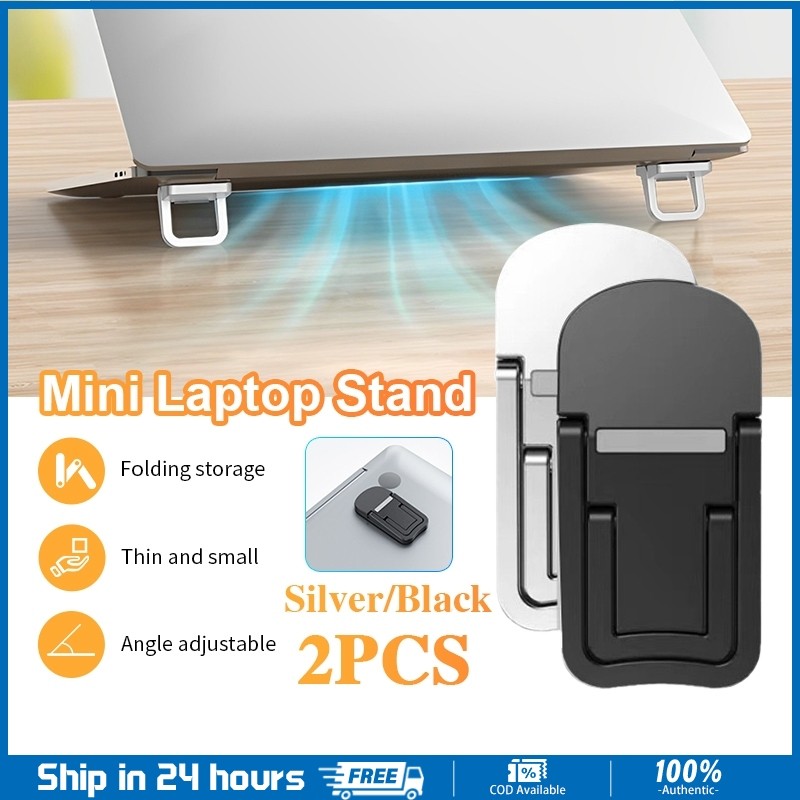 2PCS Mini Foldable Laptop Stand Computer Keyboard Riser with 2 ...
