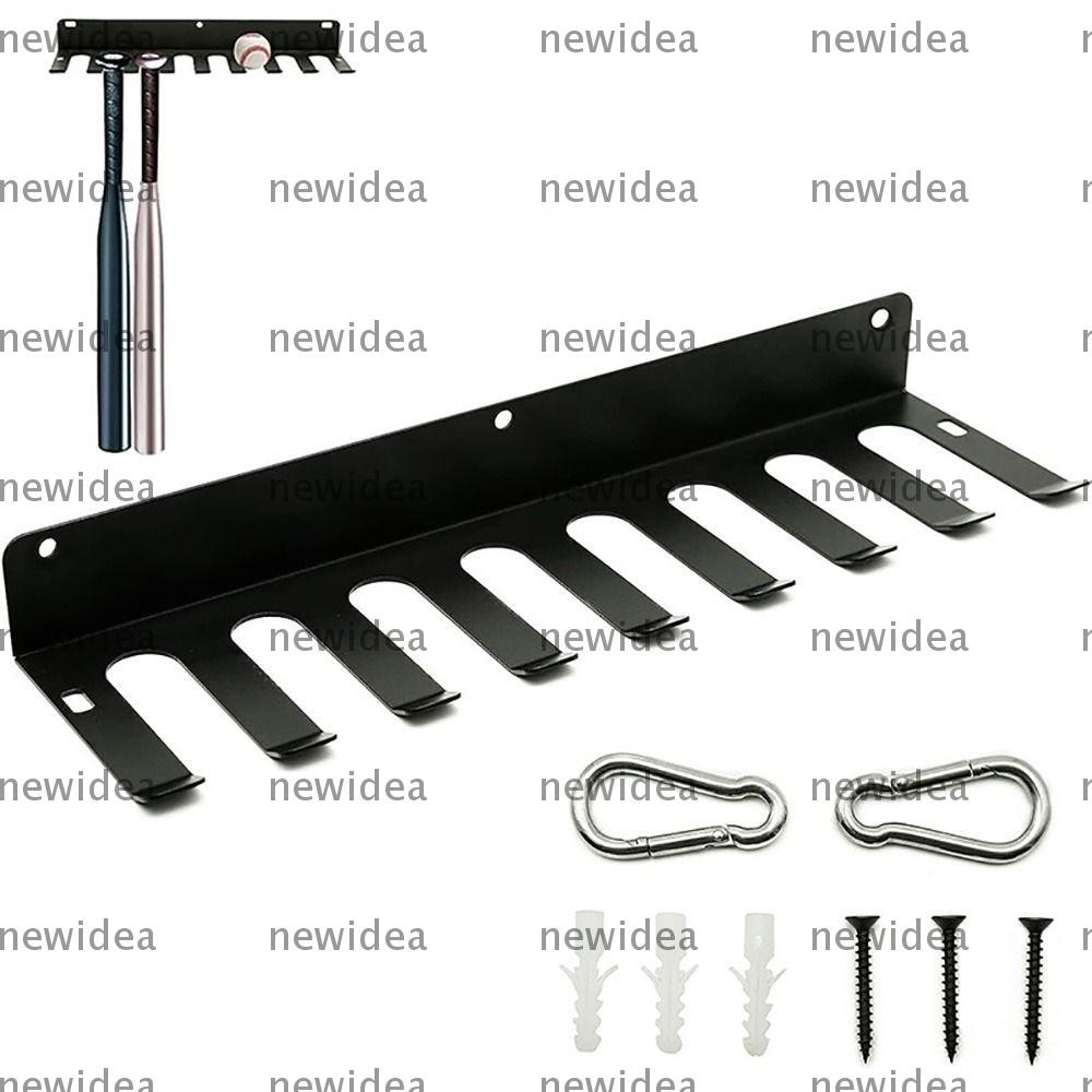 NEWIDEA Baseball Bat Holder, Wall Mount Storage Bracket Softball Bat ...