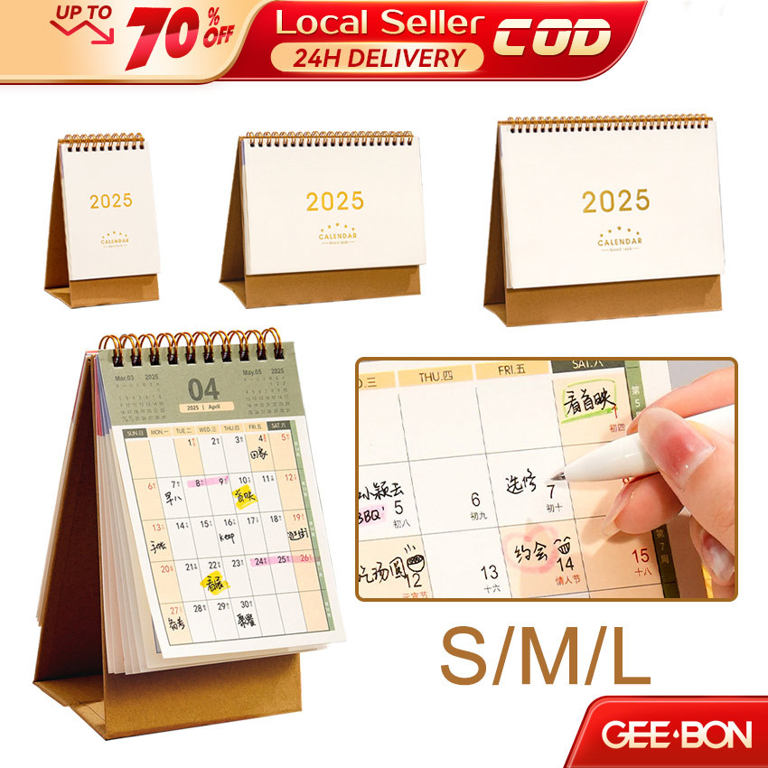 GEEBON 2025 Desk Calendar Planner Simple Desktop Planner Book Creative ...