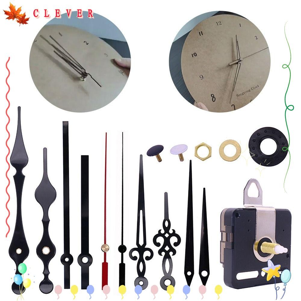 CLEVER Clock Movement, Black Scan seconds Clock Mechanism, DIY ...