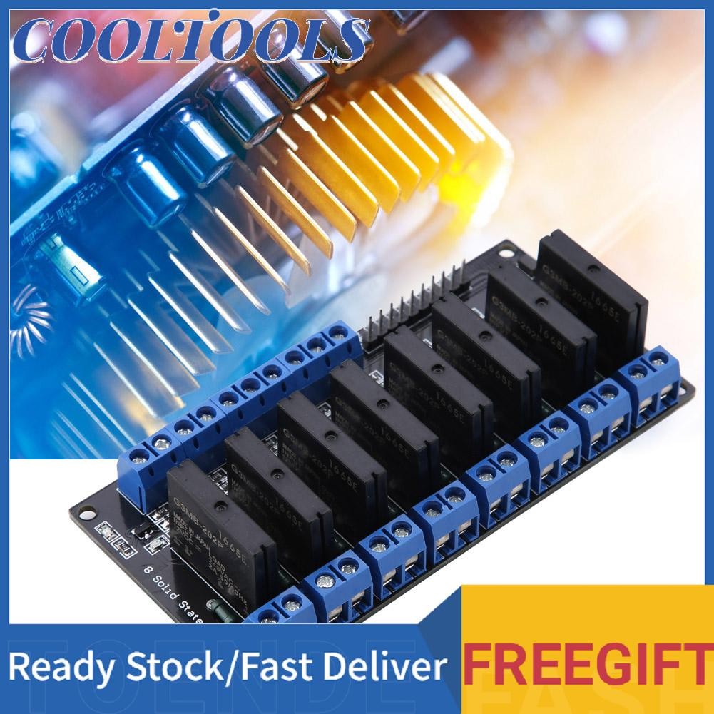 Cooltools 5V 8 Channels SSR Low Level Trigger Solid State Relay Module ...