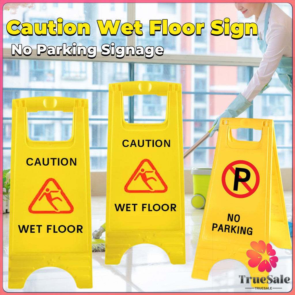 T.S Foldable No Parking Signage Caution Wet Floor Signage Eye-catching ...
