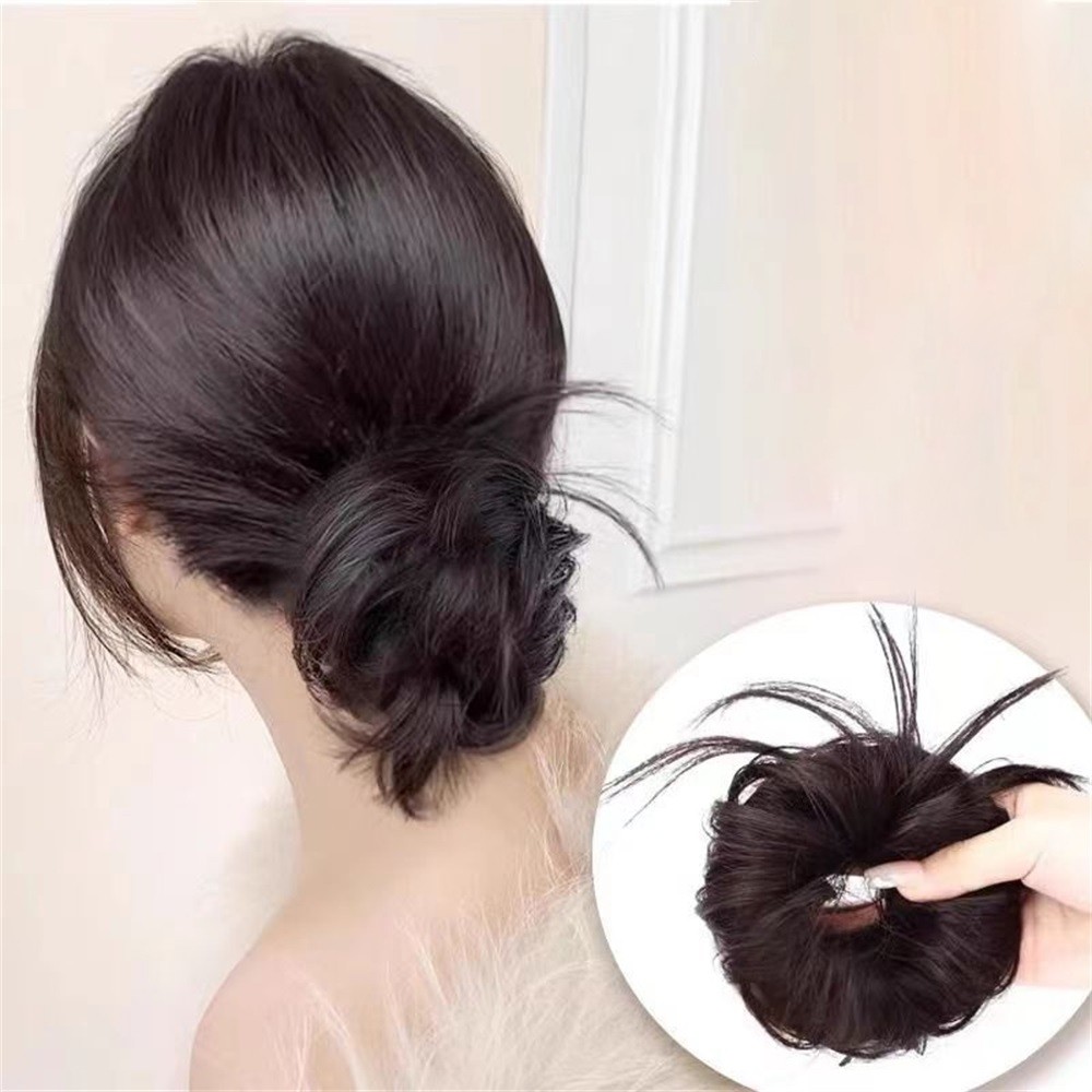【COD/READY】Fashion Woman Wig Hair Clip Synthetic Wig Messy Short Curly ...