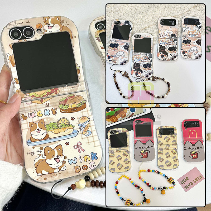 Cute Cartoon Color Print Clear TPU Soft Phone Case with Handstring ...