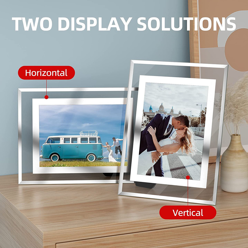 Crystal Glass Photo Frame Elegant Wall Decoration for Photos ...