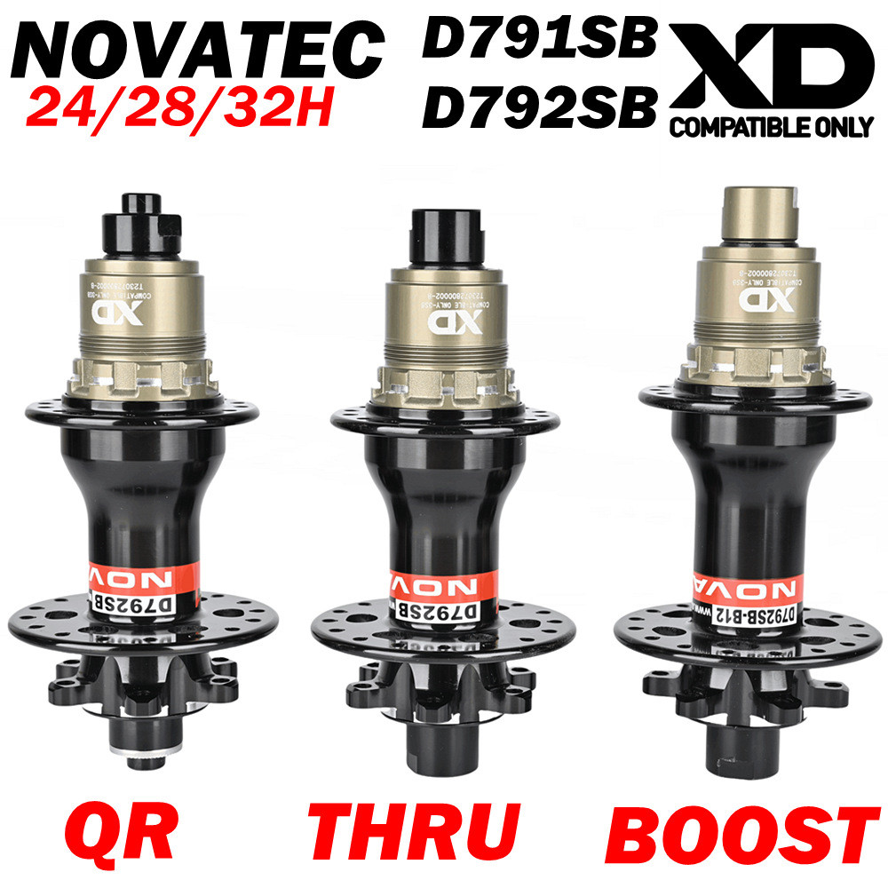 Novatec Jiuyu Bicycle Hub D791/792SB 24 28 32 Holes XD 12 Speed Quick ...
