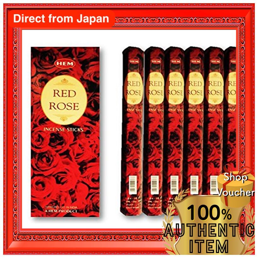 HEM Incense Sticks Red Rose 1 Case (20 Sticks x 6 Boxes) | Shopee ...