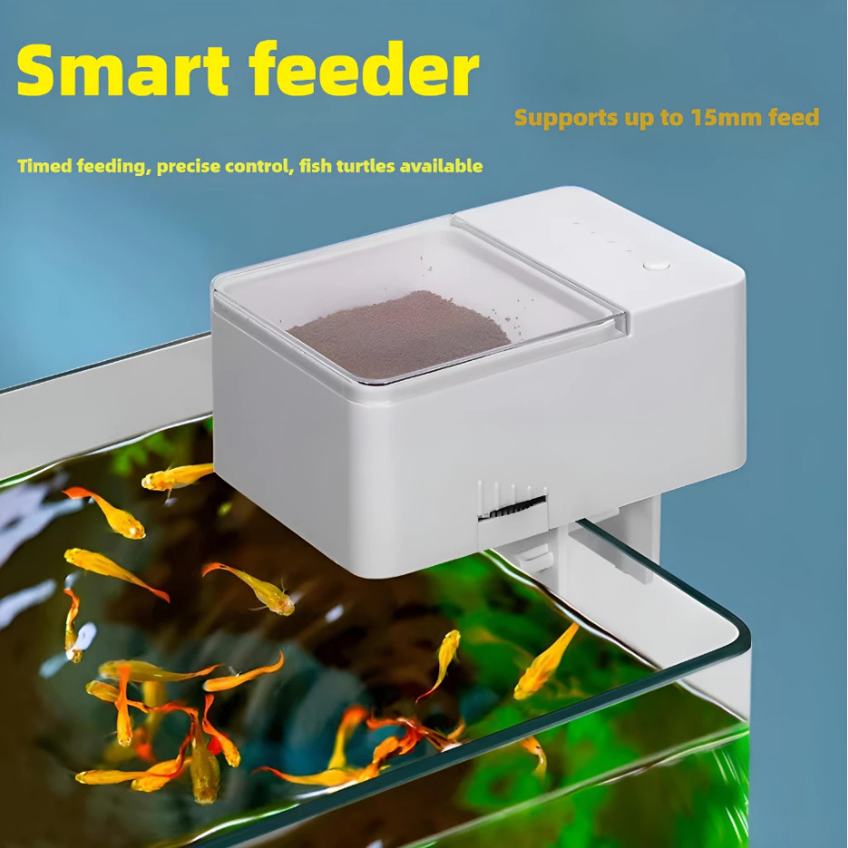 Mini Automatic Fish Feeder Fish Tank with 4-speed Feeder Auto Smart ...