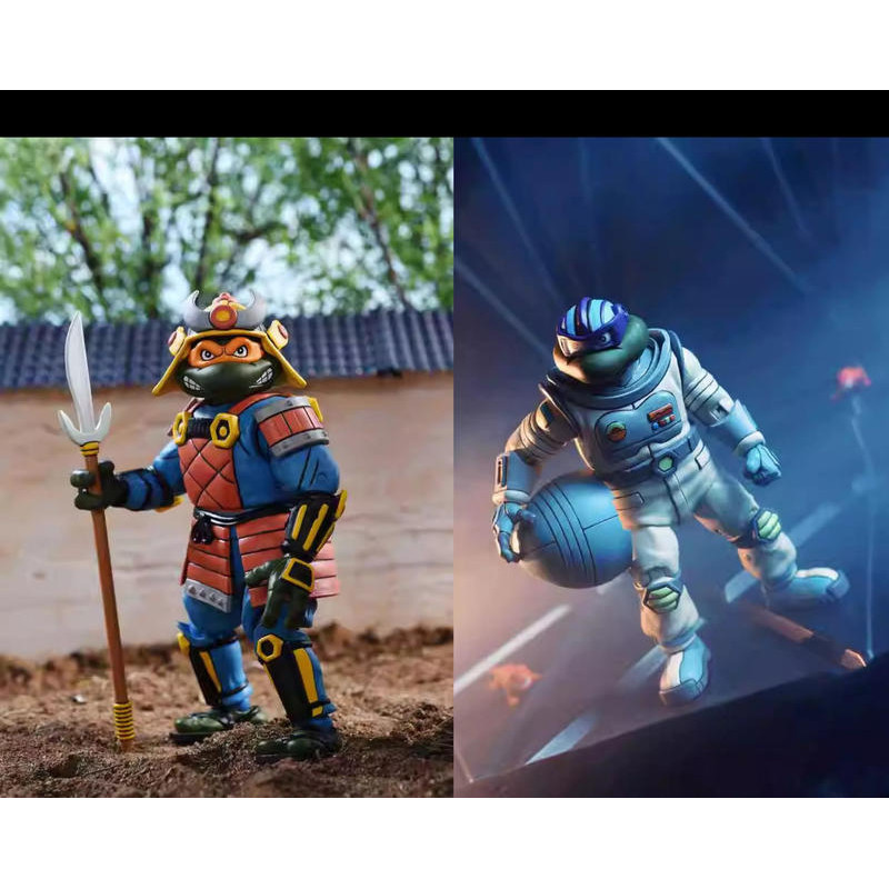NECA Genuine Ninja Turtles Animated Edition Samurai Michelangelo Space ...
