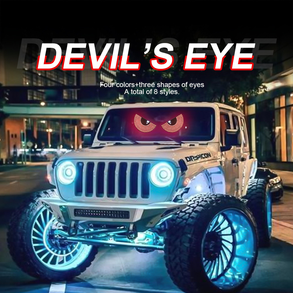 [Ready Stock] 2PCS Window LED Light Car Dynamic Light Velcro Eye ...