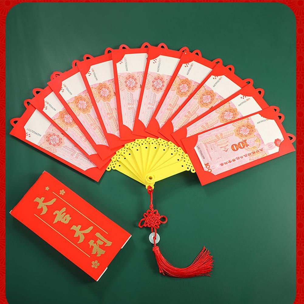2025 New Year Creative Fan Folding Red Envelopes In New Personality Big ...