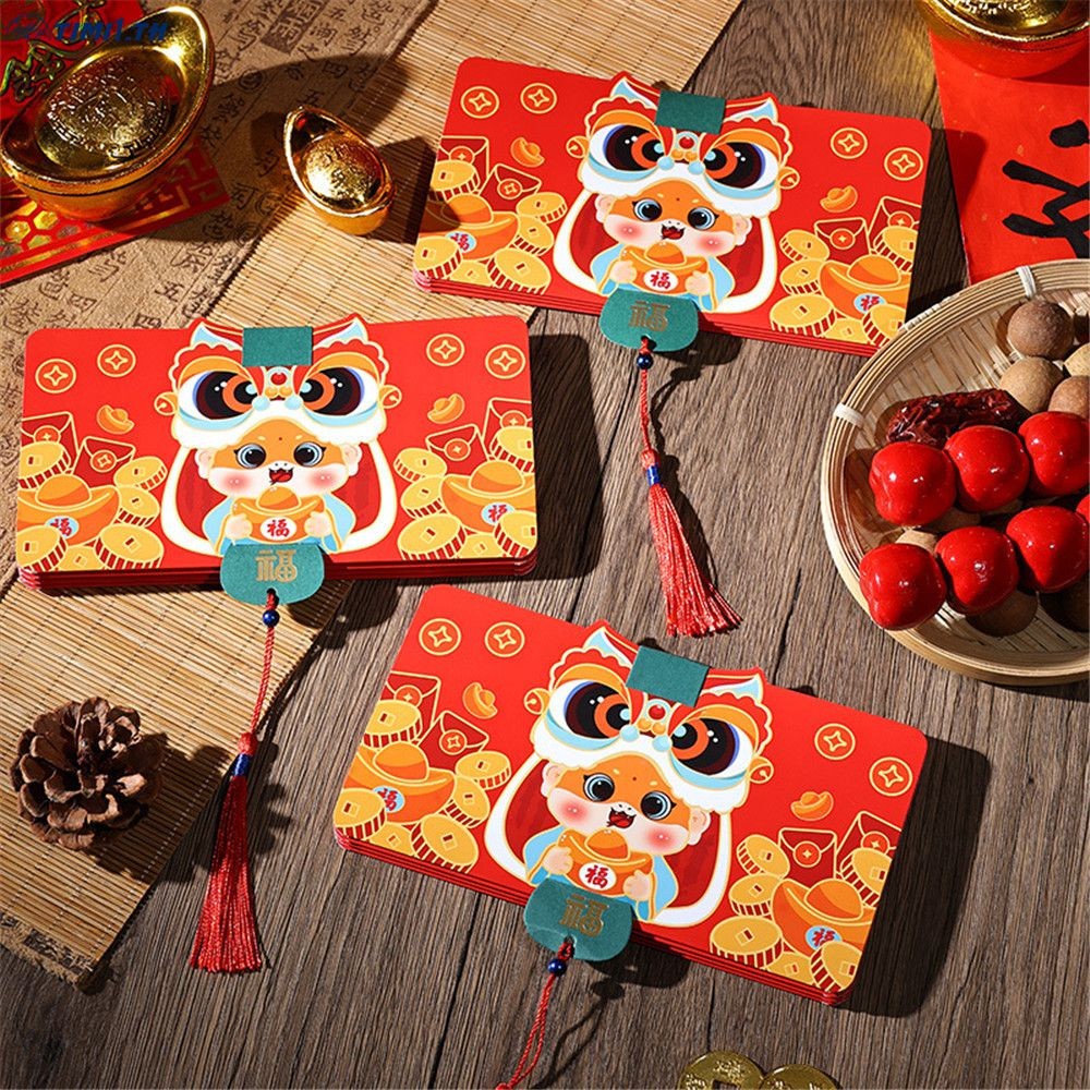 Cny Cartoon Red Envelope Cards Red Envelope Children's New Year's Money ...