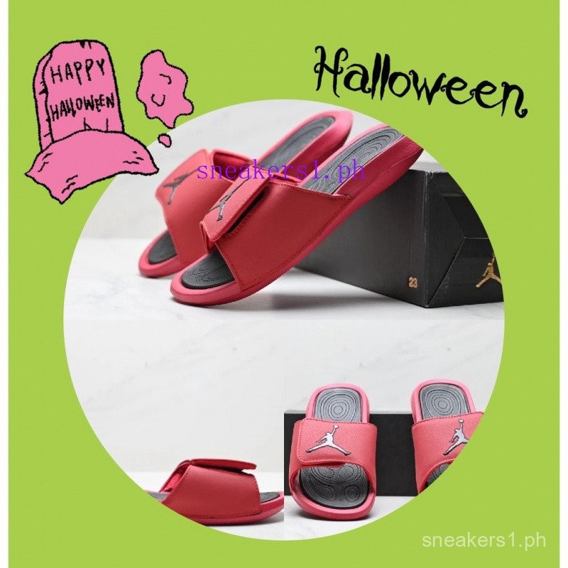 AIR Women's Slippers JORDAN HYDRO XIII RETRO BG Velcro Slippers Red New ...