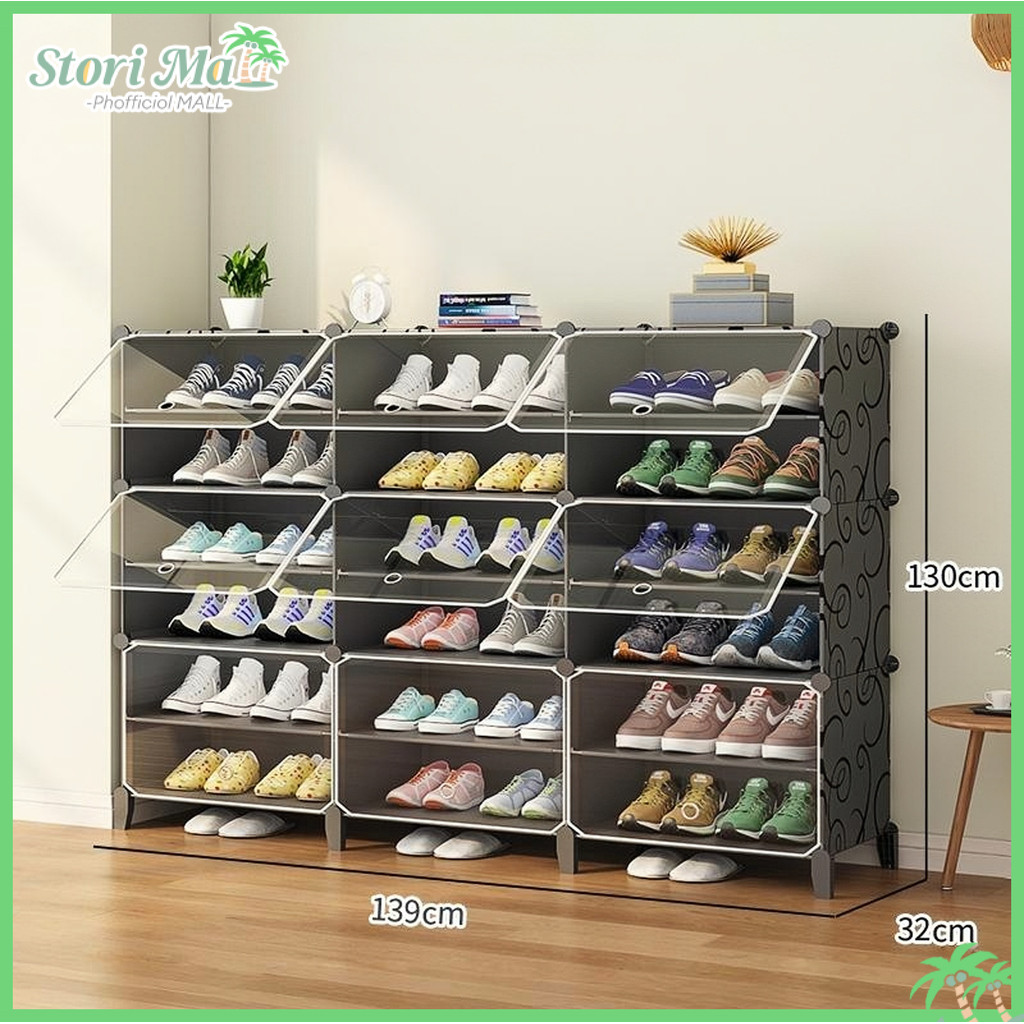 Shoe Cabinet Shoe Rack Organizer Plastic High Capacity Shoe Storage ...