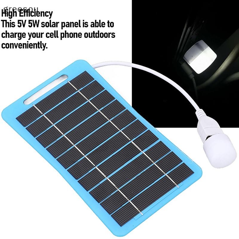 greesou 5V/5W Small Solar Panel With USB DIY Monocrystalline Silicon ...
