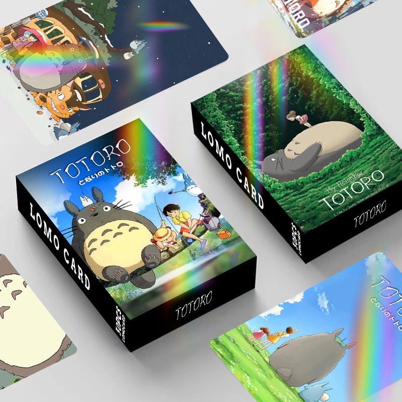 30 Pieces My Neighbor Totoro Photocard Longmao Laser Flash Card Cartoon ...