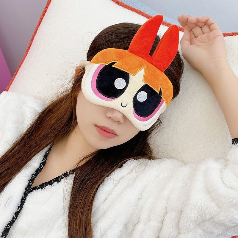 Powerpuff Girls Plush Eye Mask Flower Bubble Three-Dimensional Big Eyes ...