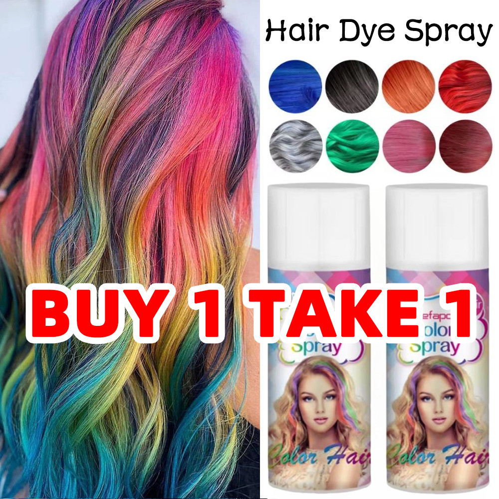 【B1T1】LeungZH Hair Dye Spray Washable Disposable Hair Spray Easy Clean ...