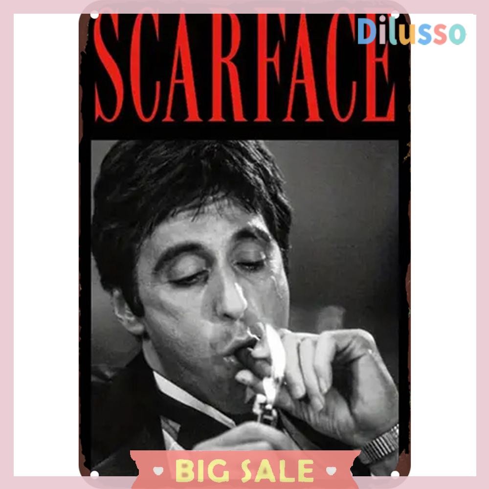 Metal Scarface Tin Sign Rectangular Iron Painting Wall Home Bar ...