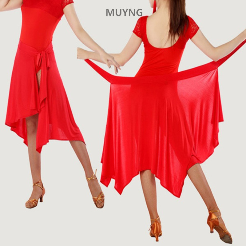 1Pc Women Ballroom Latin Salsa Tango Dance Skirt Skate Wrap Scarf ...