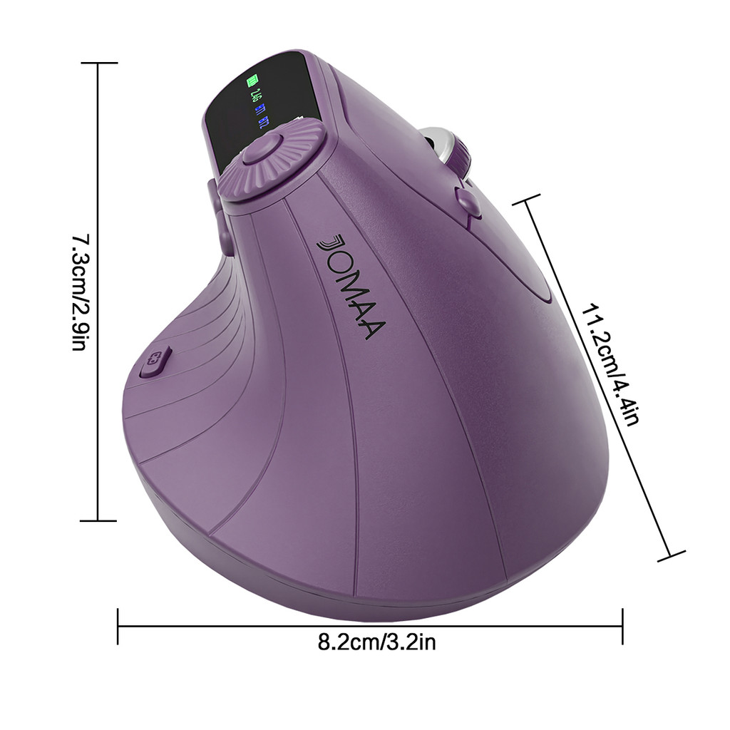 Jomaa Bluetooth Wireless Vertical Mouse With Function Adjustment Knob ...