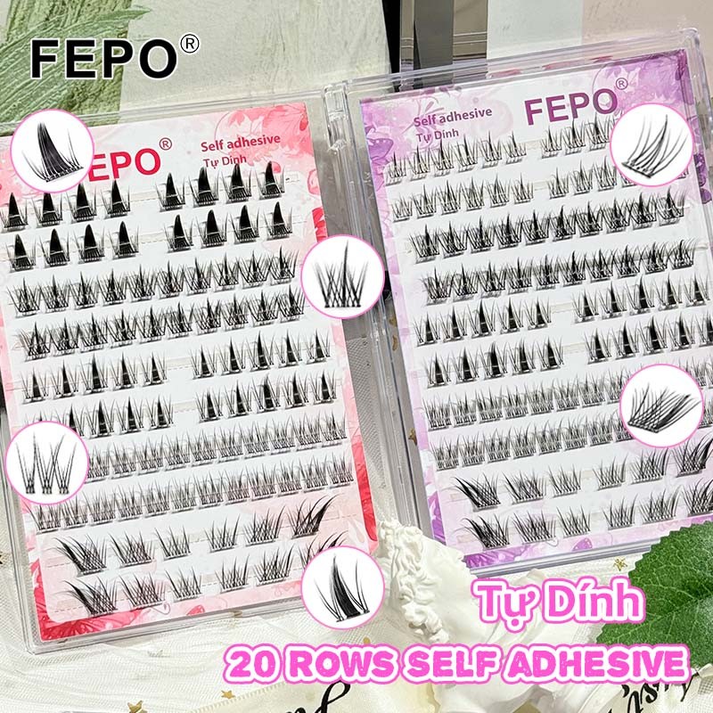20 Rows Large Capacity Eyelash Book Self adhesive eyelas False Does Not ...