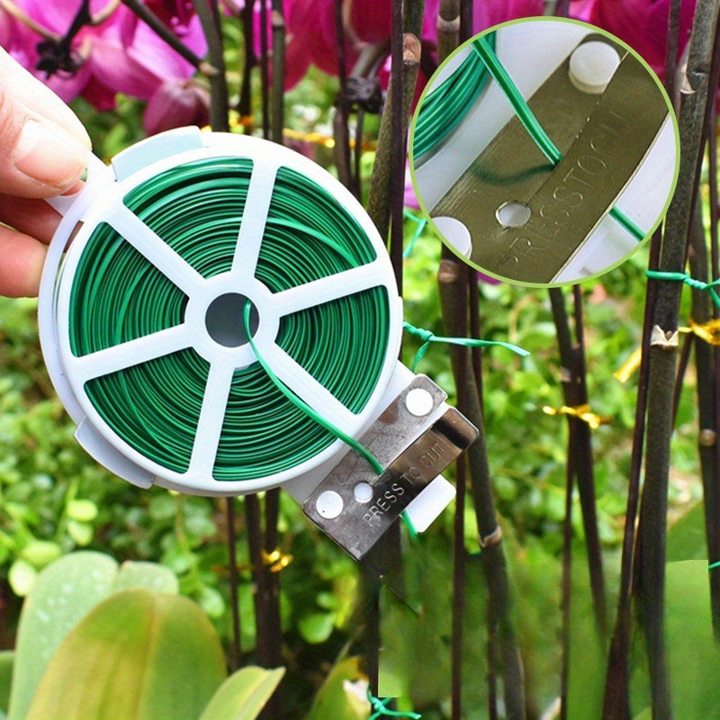100M Garden Tie Wire With Cutter Twist Tie For Garden Plants Cable Tie ...